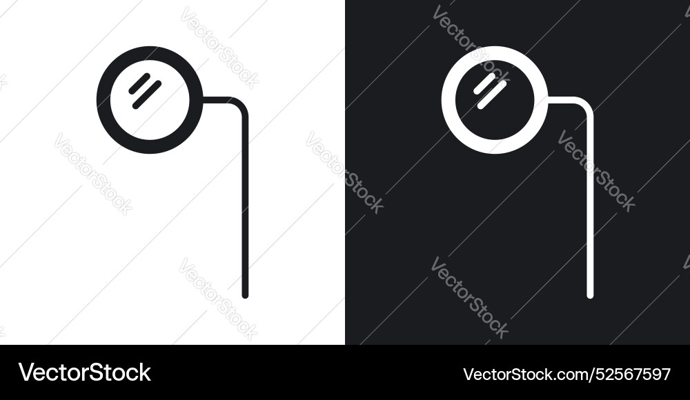 Ar monocle icon set on white background Royalty Free Vector