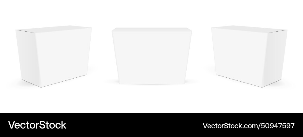 Blank trapezoidal shape packaging boxes Royalty Free Vector