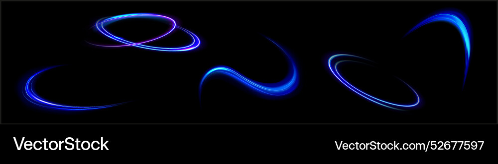 Blue glowing shiny lines effect background Vector Image