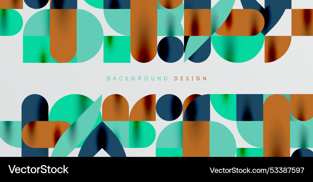 Circles semi squares and round shapes Royalty Free Vector