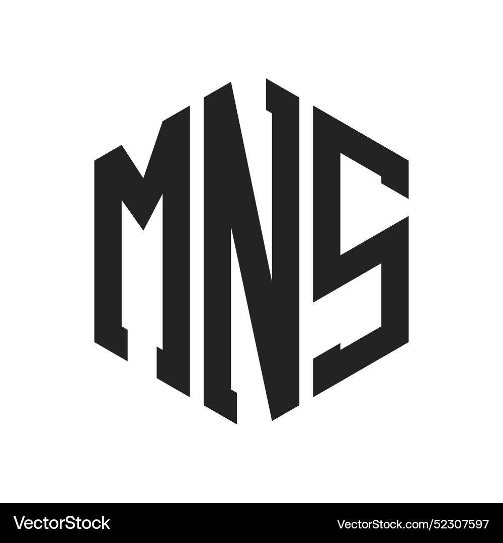 Mns logo design initial letter monogram Royalty Free Vector