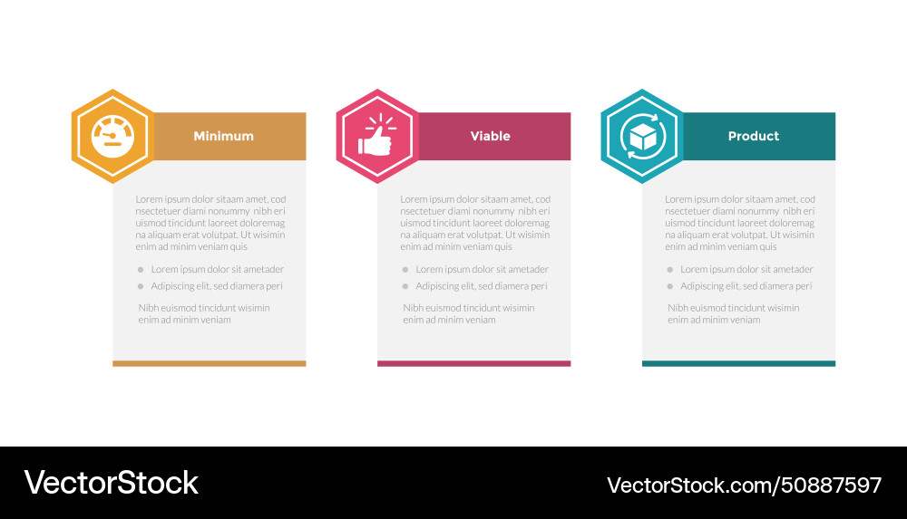 Mvp minimum viable product infographics template Vector Image