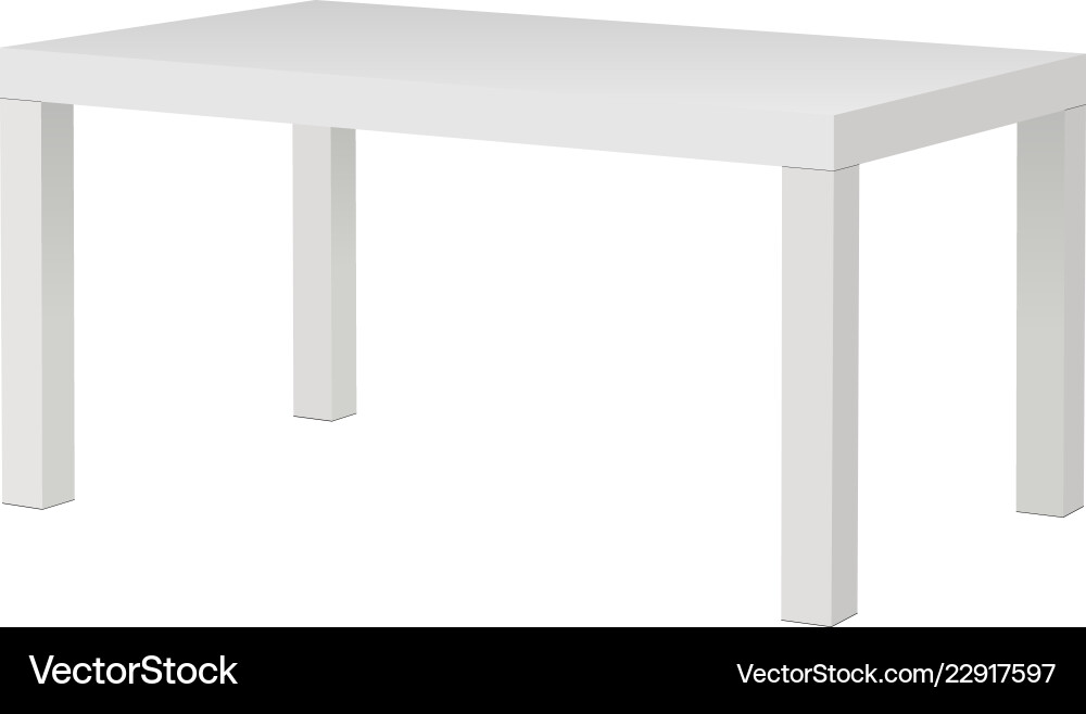 Rectangular table mockup Royalty Free Vector Image