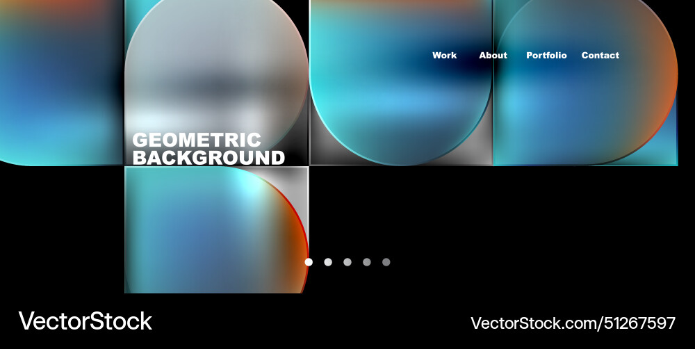 Round squares circles with fluid gradients Vector Image