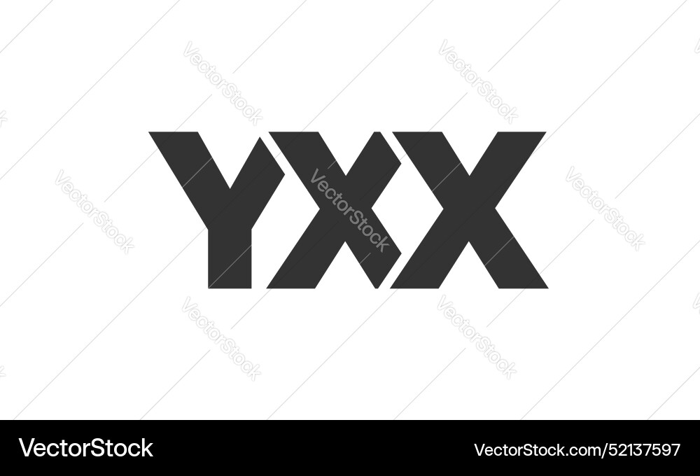 Yxx logo design template with strong and modern Vector Image
