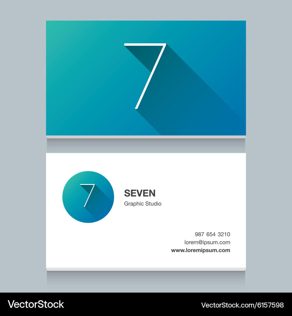 Business card number 7 Royalty Free Vector Image