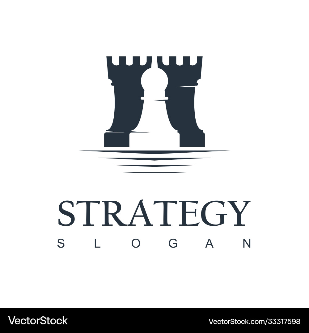 Chess logo design inspiration Royalty Free Vector Image