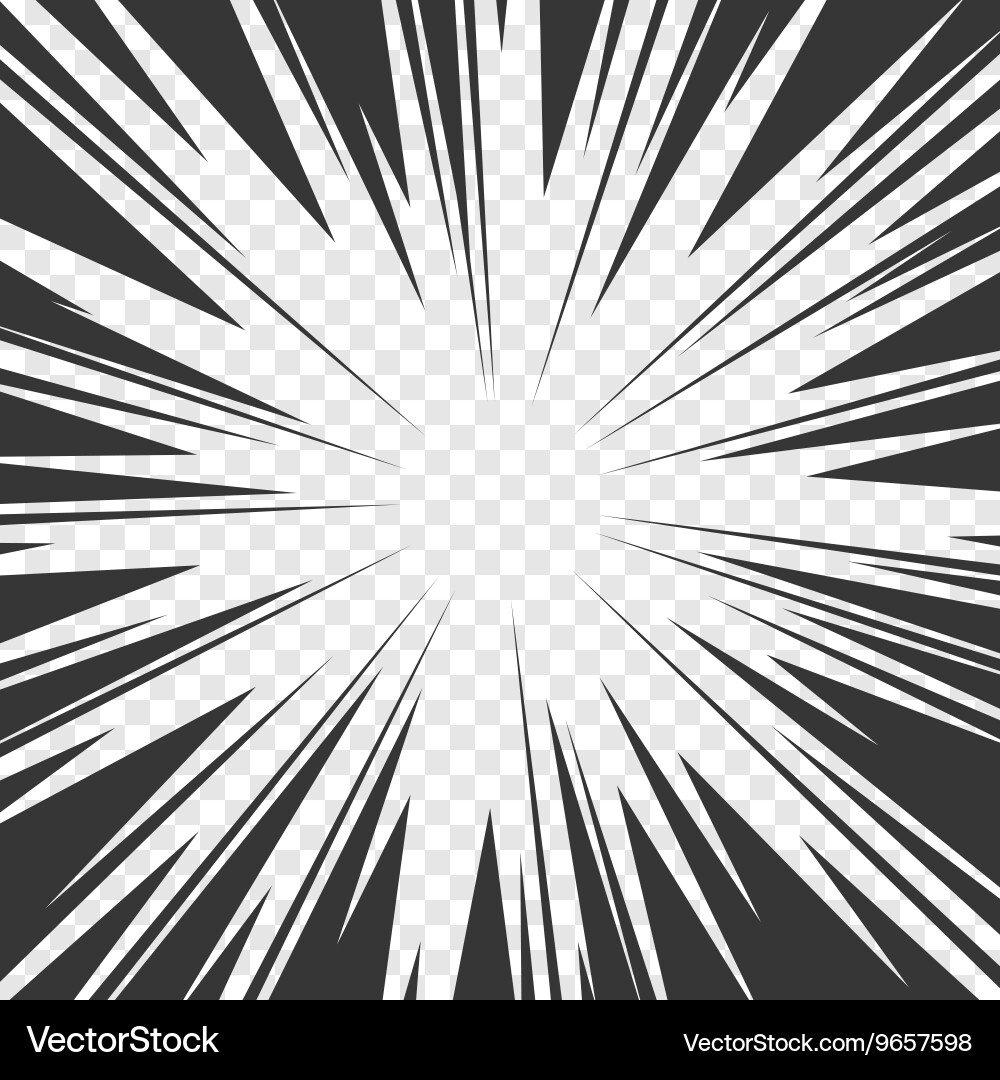 Comics book radial speed lines effects Royalty Free Vector