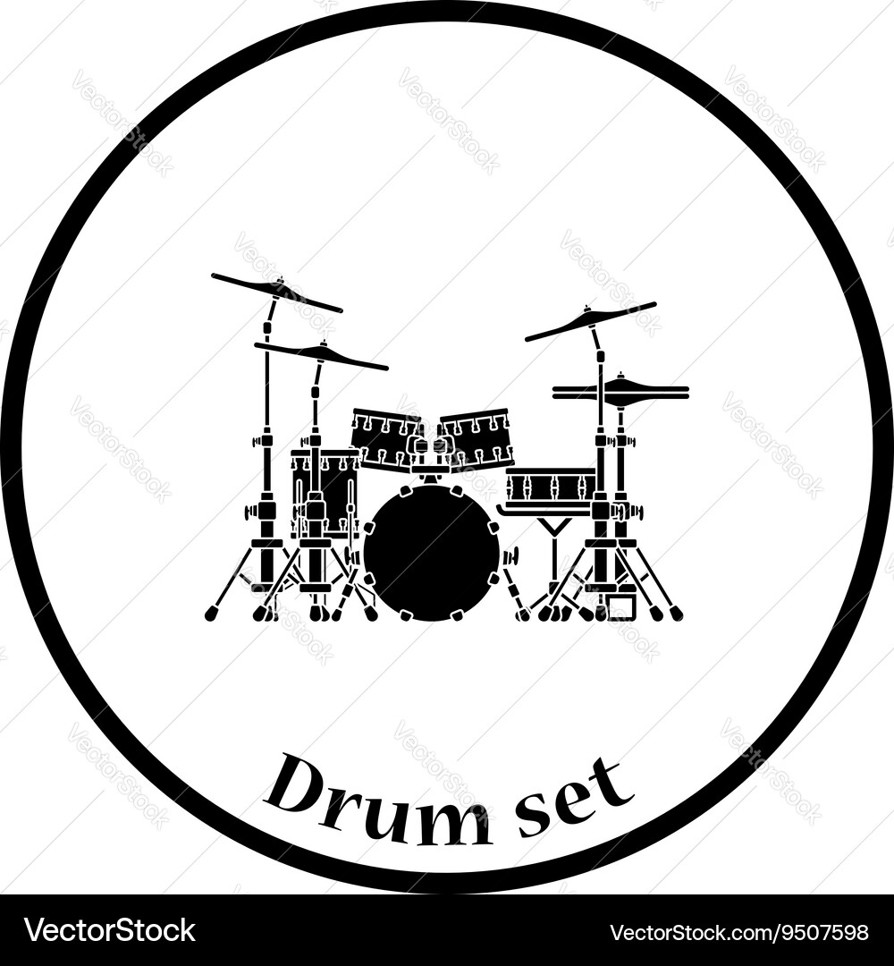 Drum set icon Royalty Free Vector Image - VectorStock