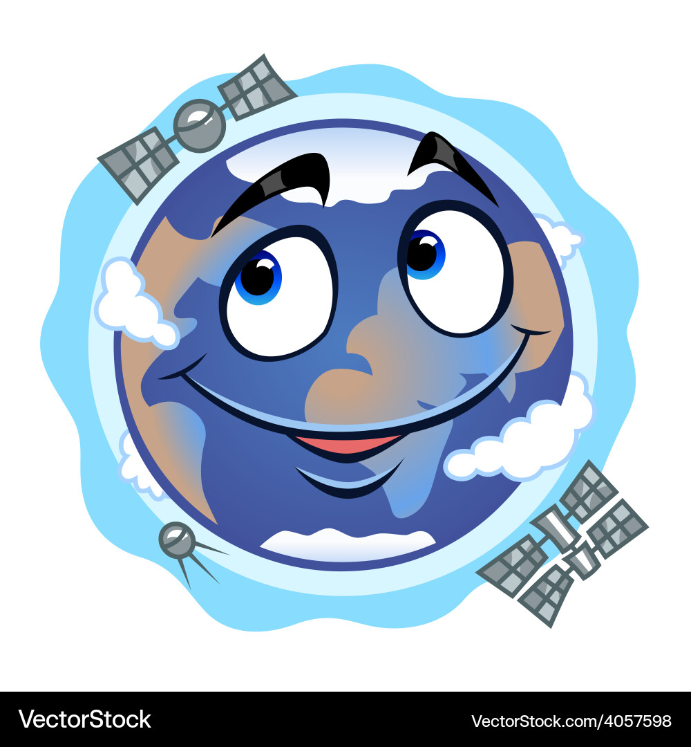 Funny earth Royalty Free Vector Image - VectorStock