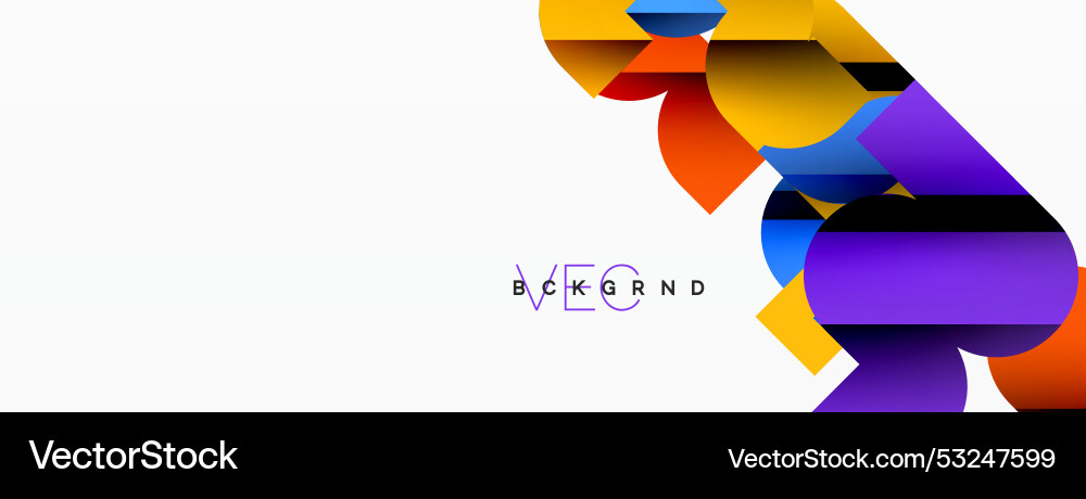 Abstract background colorful geometric curve Vector Image