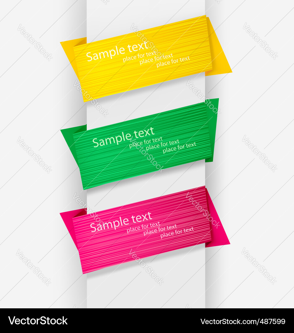 Free origami banners Royalty Free Vector Image