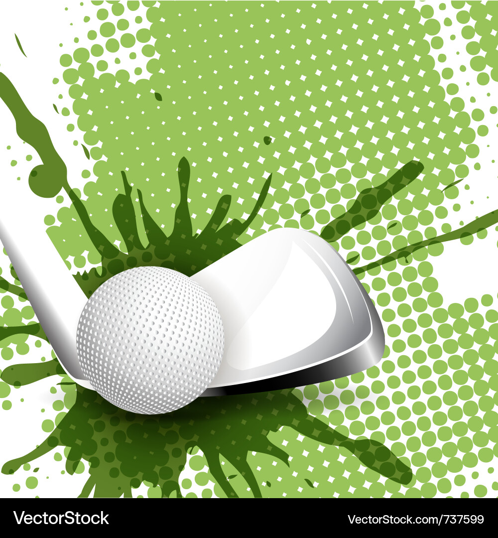 Golf tee-off Royalty Free Vector Image - VectorStock