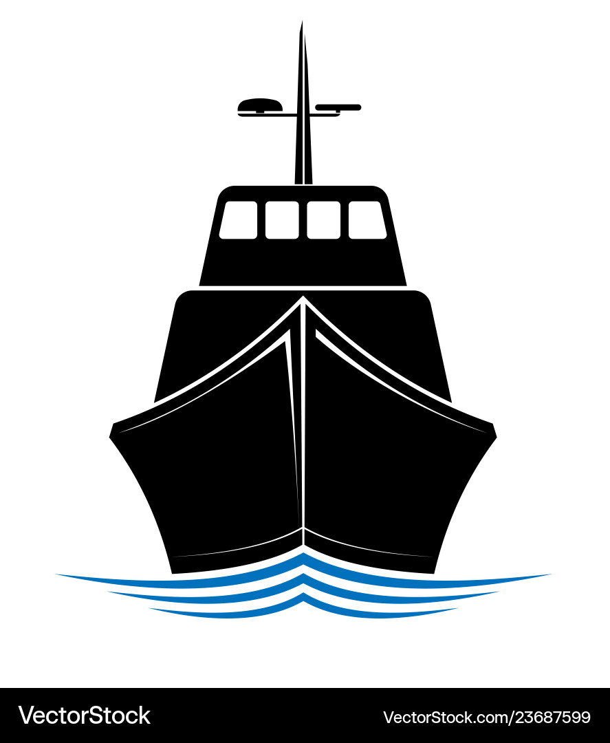 Marine Ship Logo - Frontal View Royalty Free Vector Image