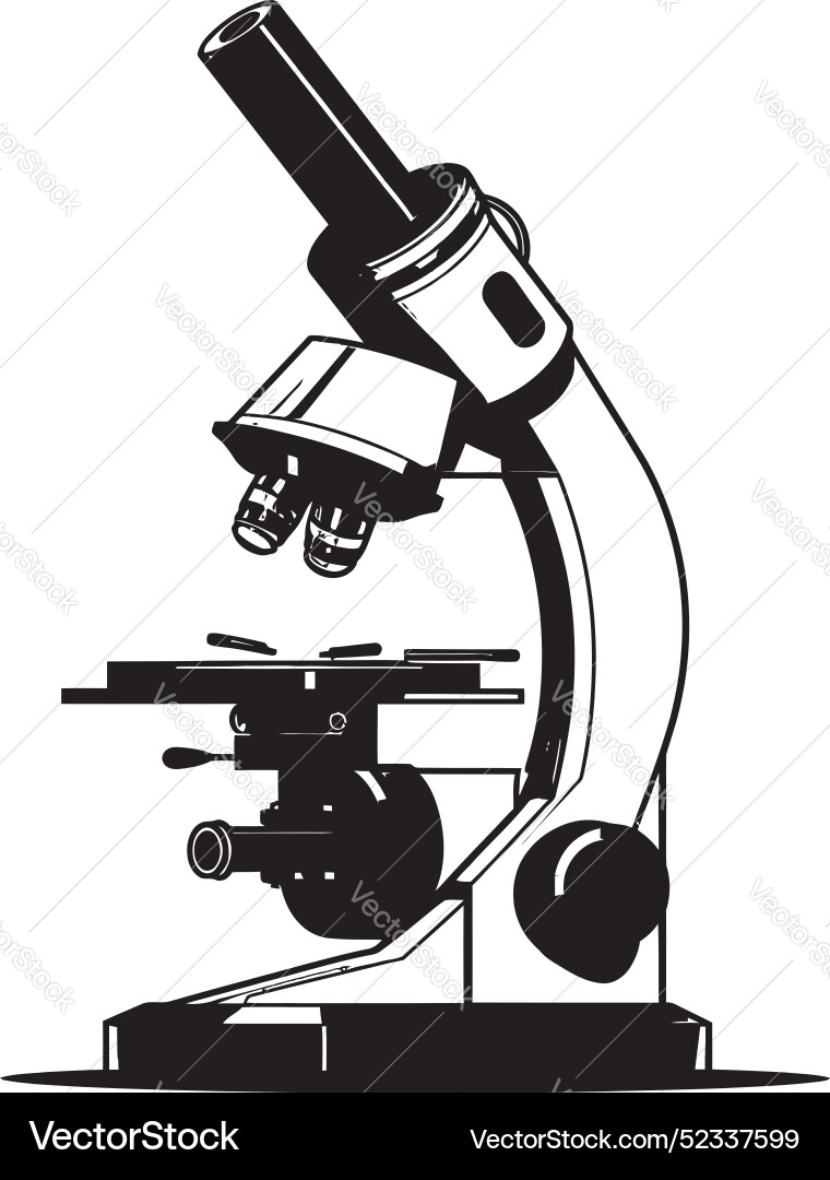 Scientific probe scope black insight lens Vector Image