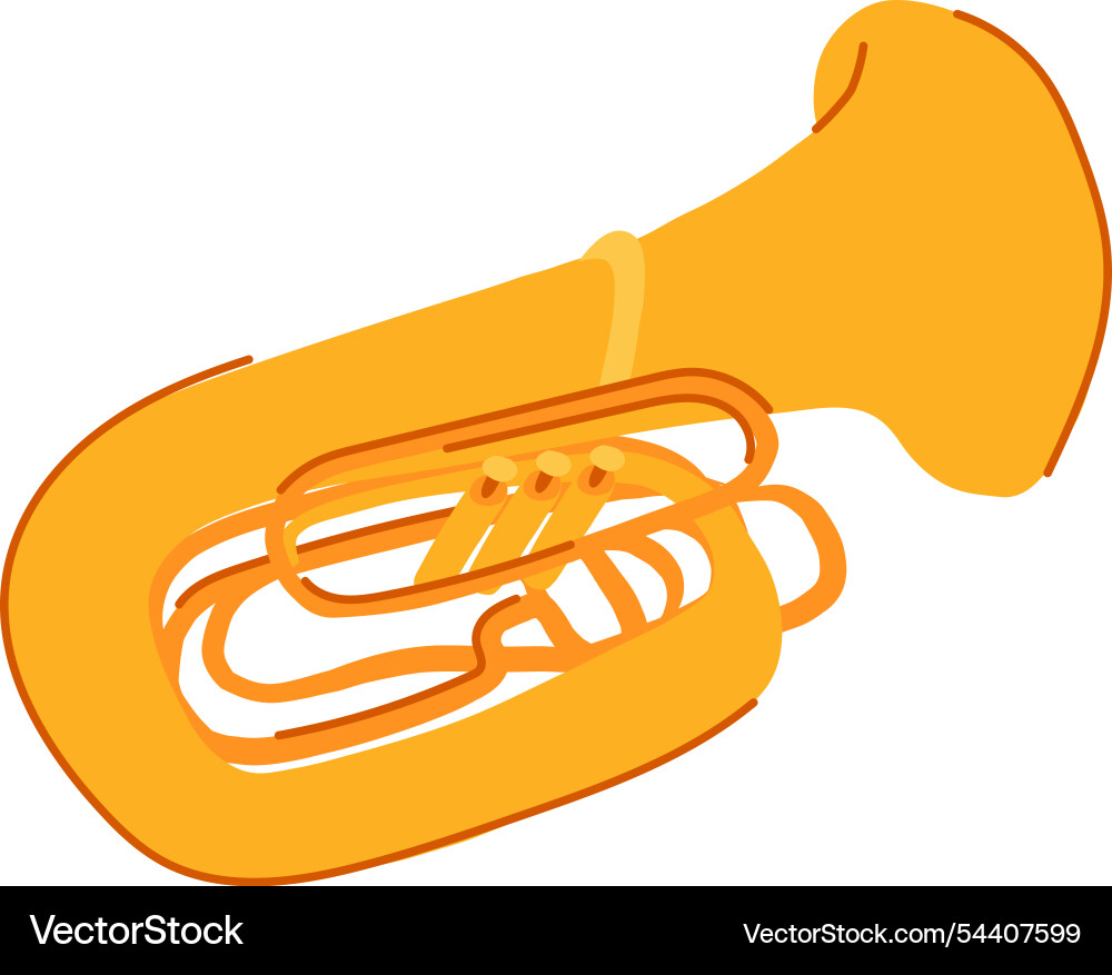 Sound tuba cartoon Royalty Free Vector Image - VectorStock