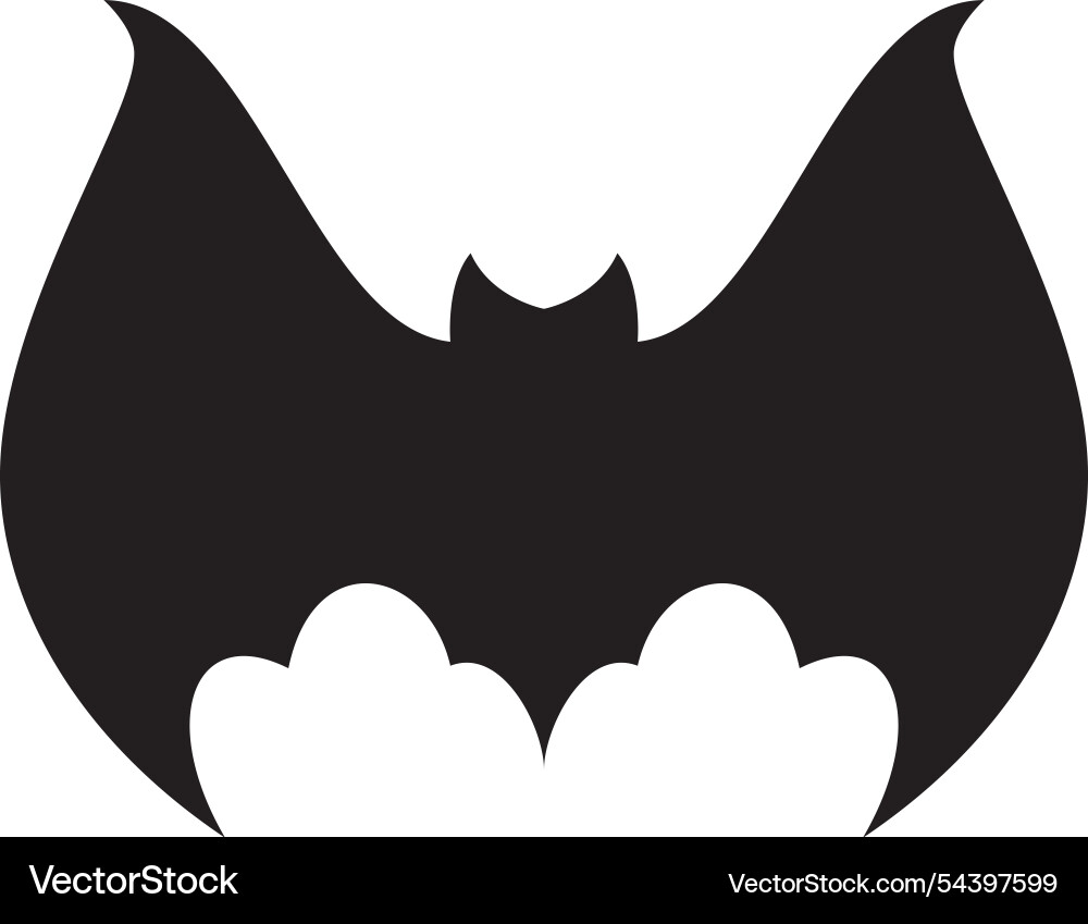 Stylized of a bat silhouette Royalty Free Vector Image