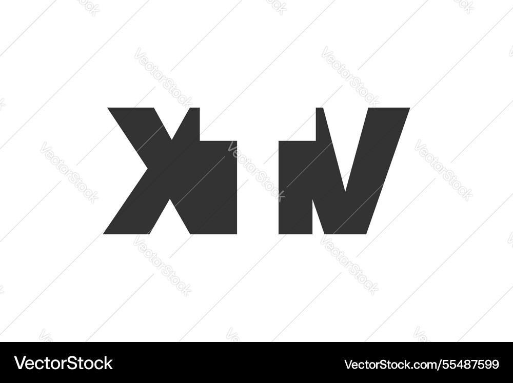 Xtv logo design initial letter x t v bold font Vector Image