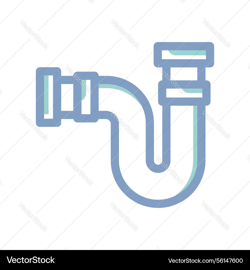 A simple icon that sewer pipe Royalty Free Vector Image