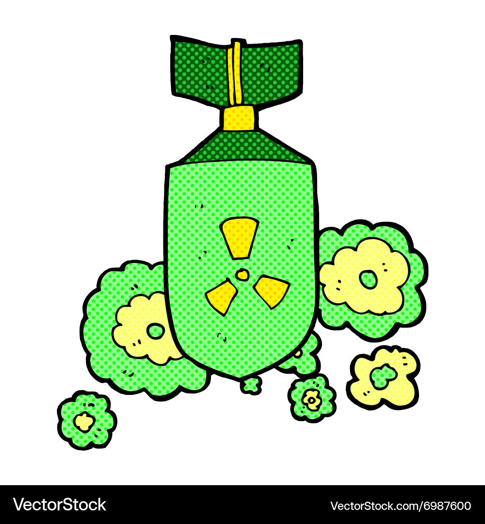 Comic Cartoon Nuclear Bomb Royalty Free Vector Image