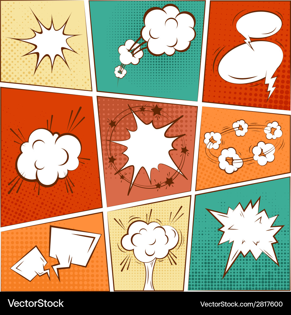 Comic text bubble blank Royalty Free Vector Image