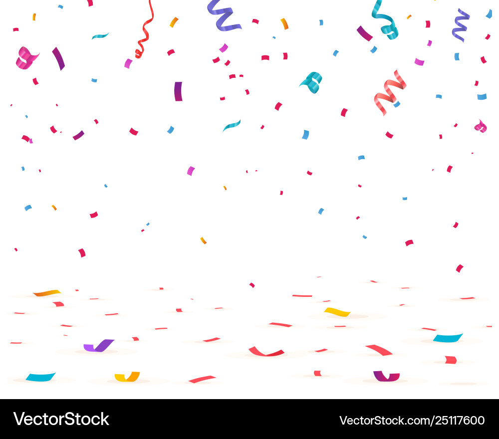 Confetti isolated on white background Royalty Free Vector