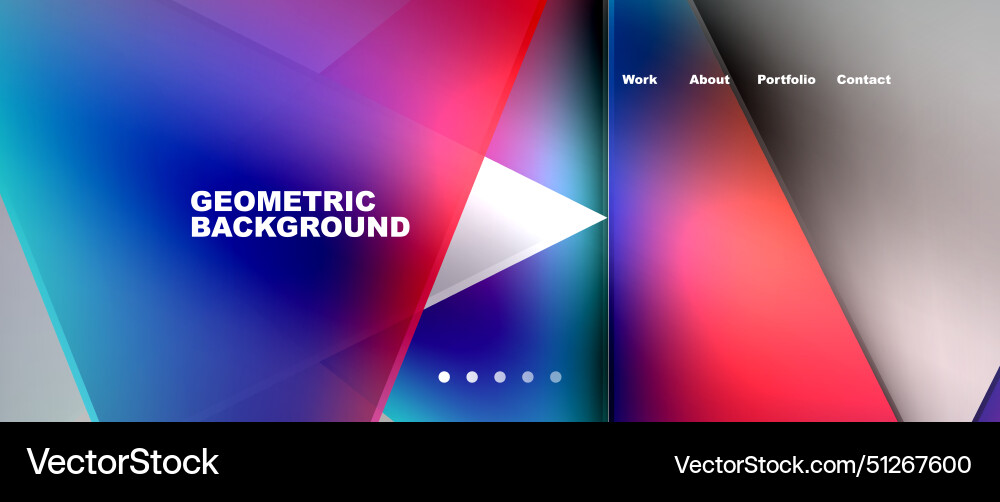 Flowing bright neon gradients geometric abstract Vector Image