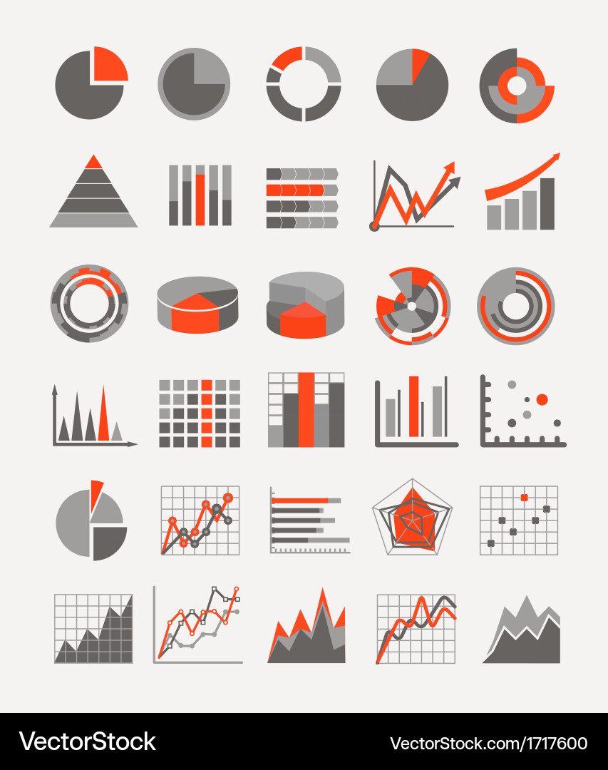 Graphic business ratings and charts Royalty Free Vector