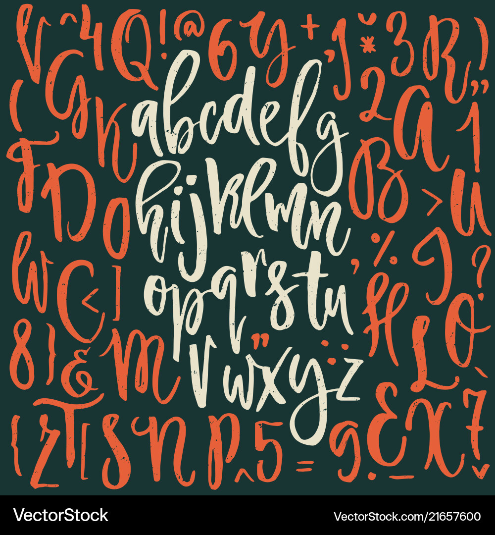 Handwritten Lettering & Script Royalty Free Vector Image