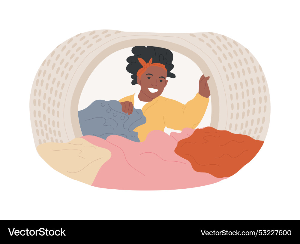 Loading washing machine isolated cartoon Vector Image