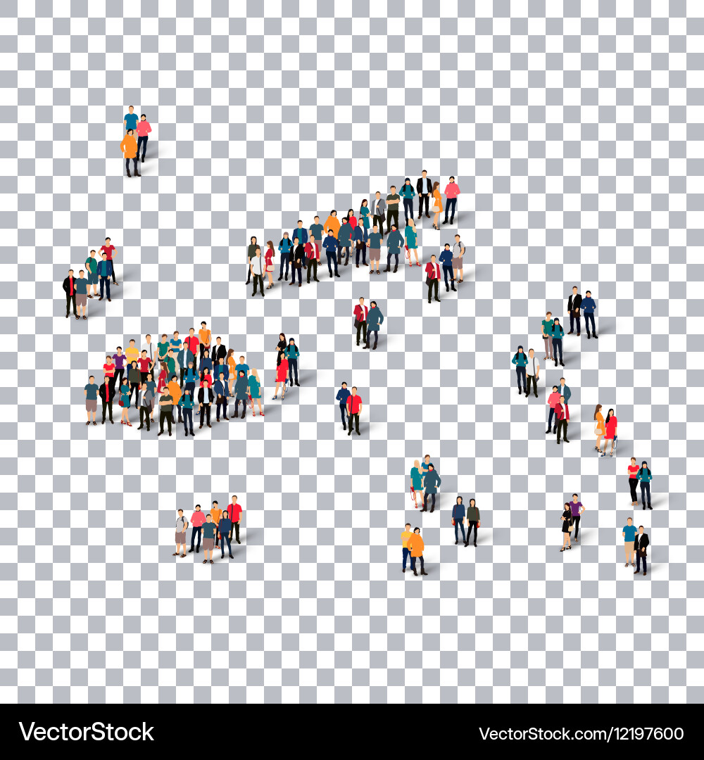 People map country fiji Royalty Free Vector Image