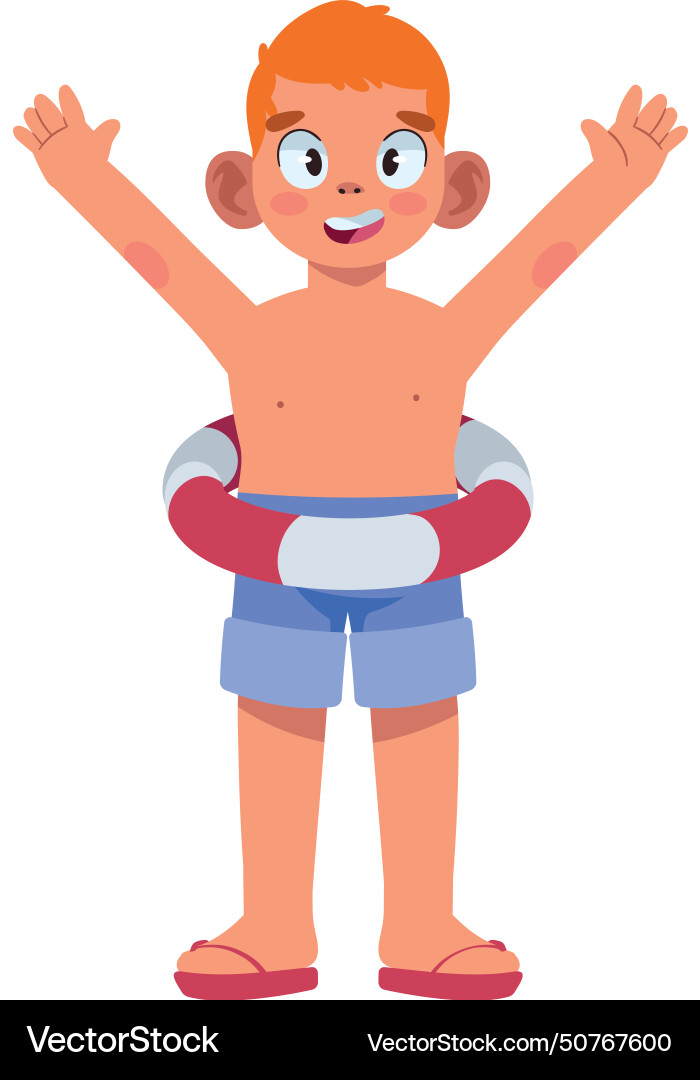 Summer party happy boy Royalty Free Vector Image