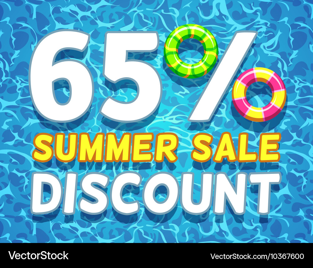 Summer sale and discount poster Royalty Free Vector Image