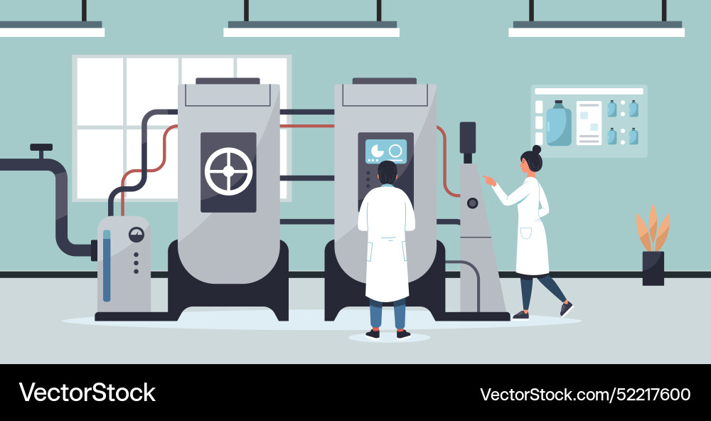 Water purification process engineer water Vector Image