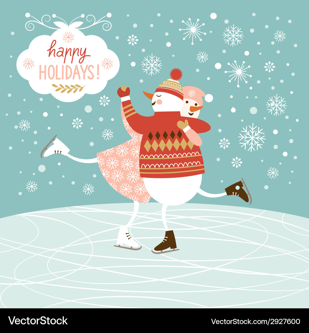 Winter Skate Scene Royalty Free Vector Image - VectorStock