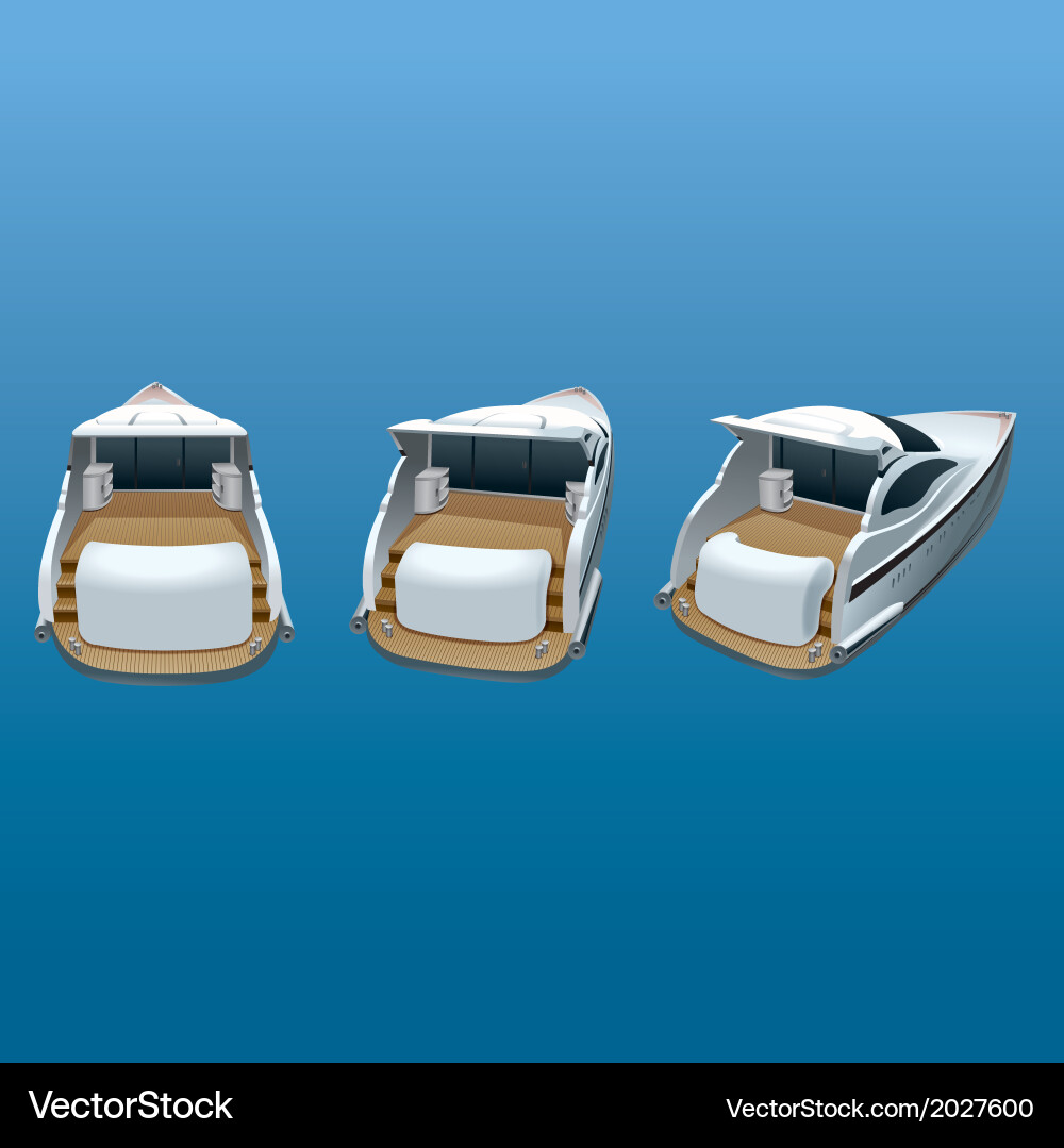 Yachts back Royalty Free Vector Image - VectorStock