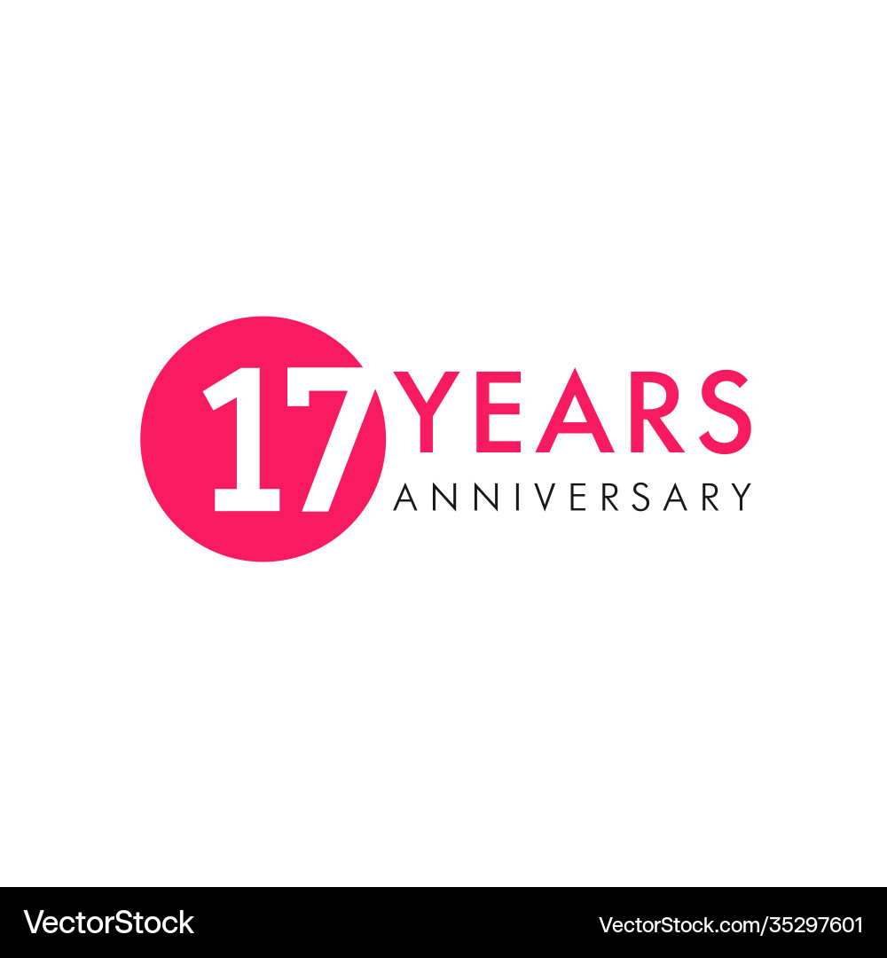 17 years logo Royalty Free Vector Image - VectorStock