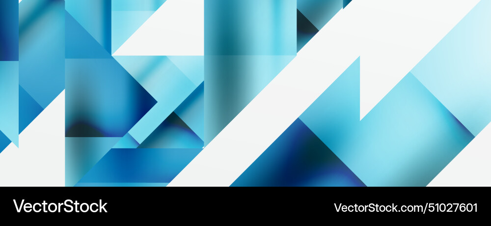 Aqua triangle and rectangle pattern in electric Vector Image