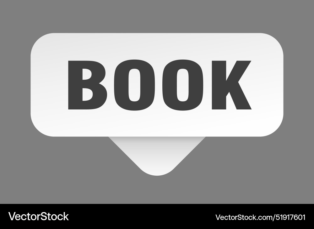 Book sticker sign isolated on gray background Vector Image
