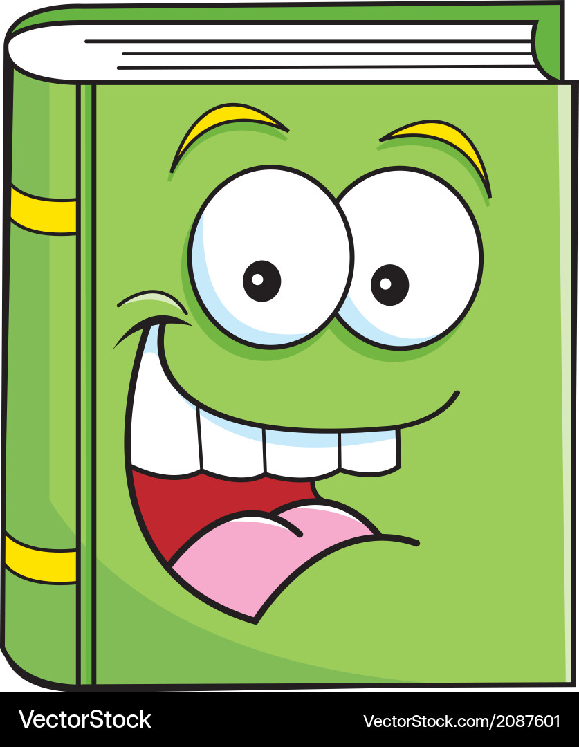 Cartoon smiling book Royalty Free Vector Image