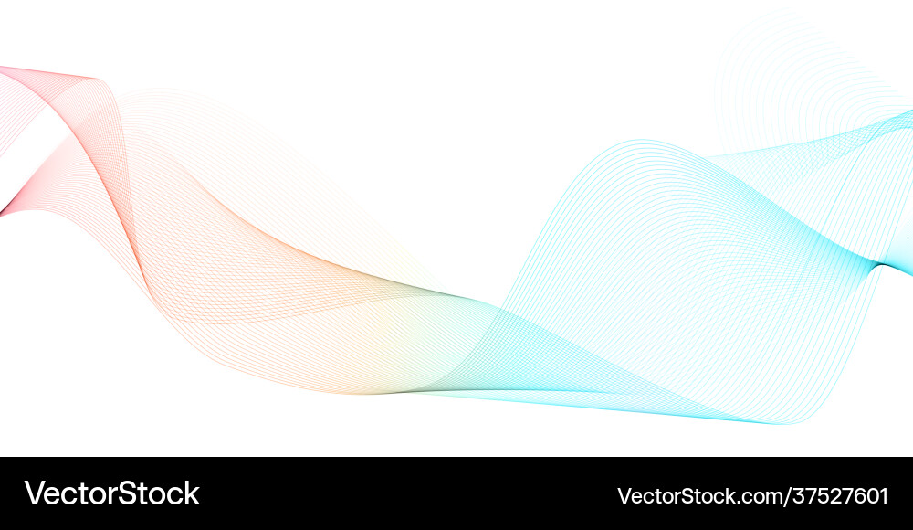 Colourful flowing waves banner design Royalty Free Vector