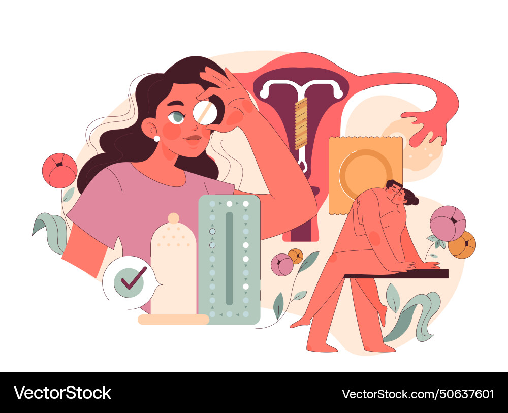 Contraception concept Royalty Free Vector Image