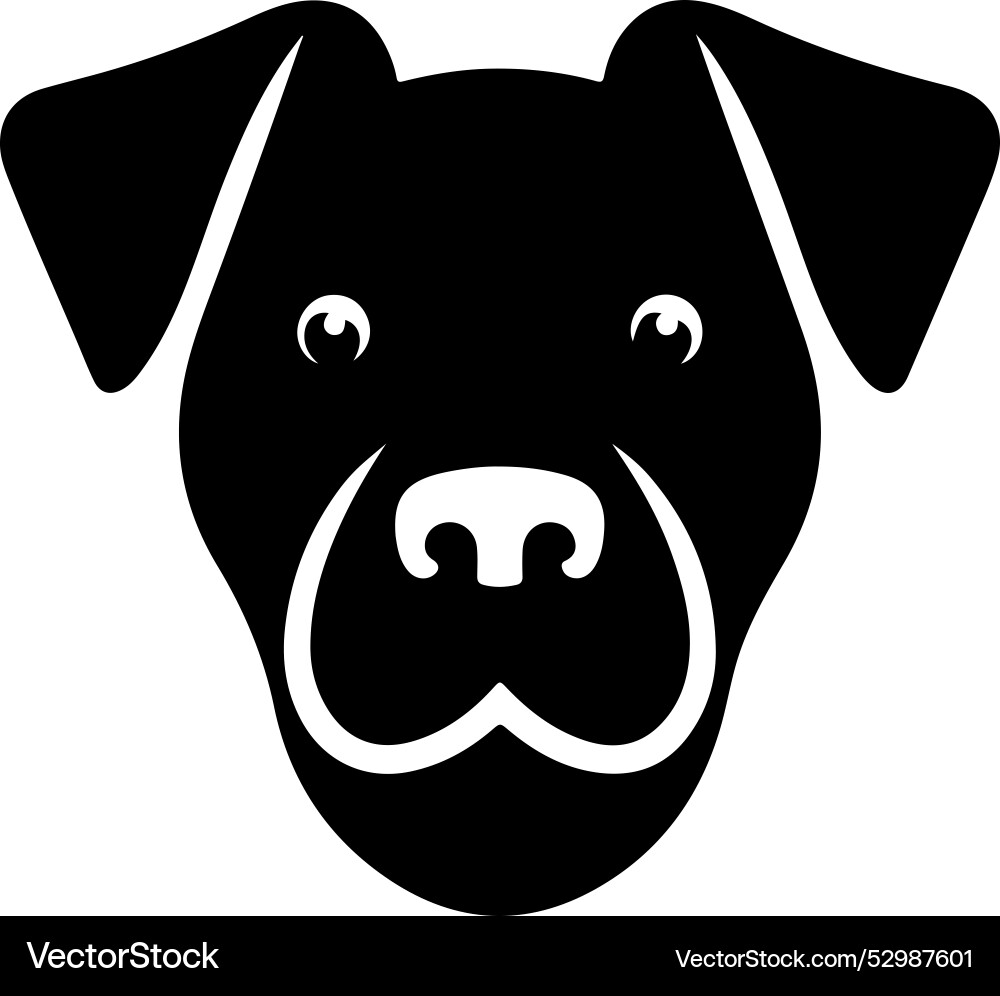 Dog head silhouette stock – Royalty-Free Vector | VectorStock