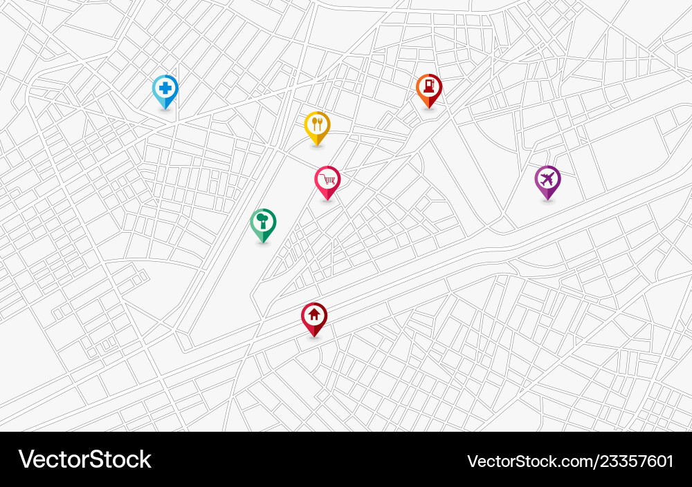 Gps map Royalty Free Vector Image - VectorStock