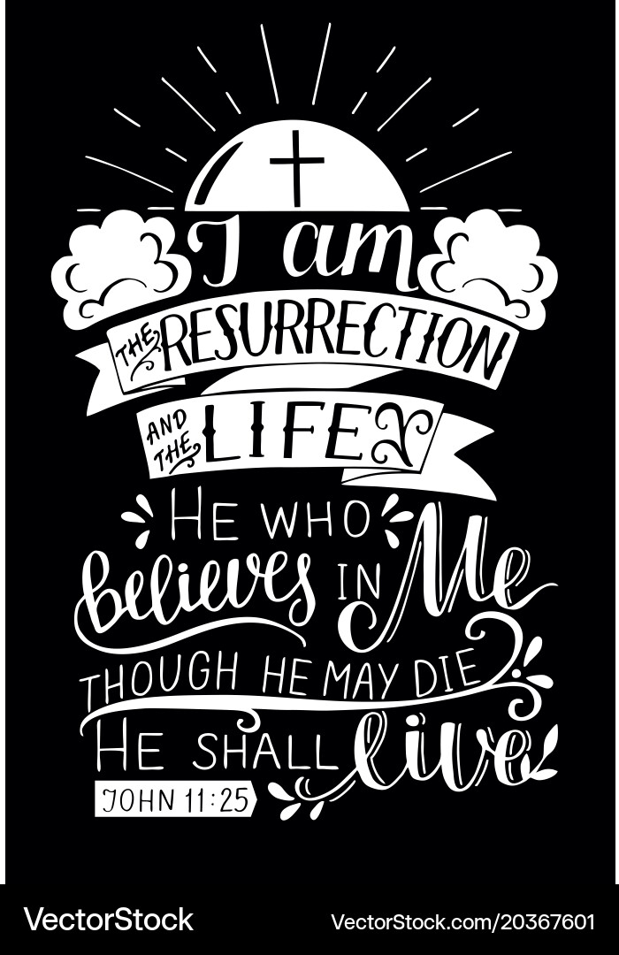 Hand lettering with bible verse i am Royalty Free Vector