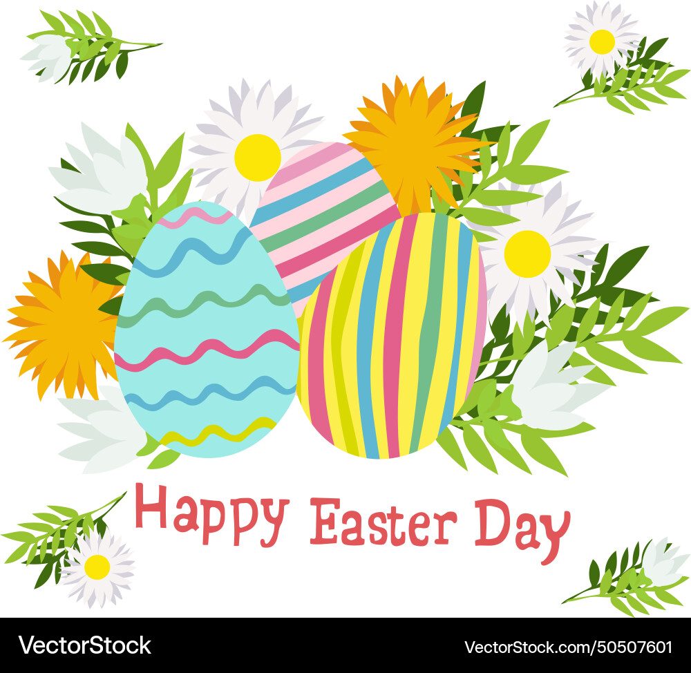 Happy easter egg day Royalty Free Vector Image