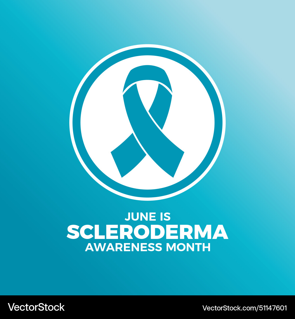 June is scleroderma awareness month poster Vector Image