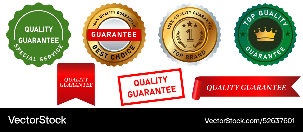 Quality guarantee warranty premium product Vector Image