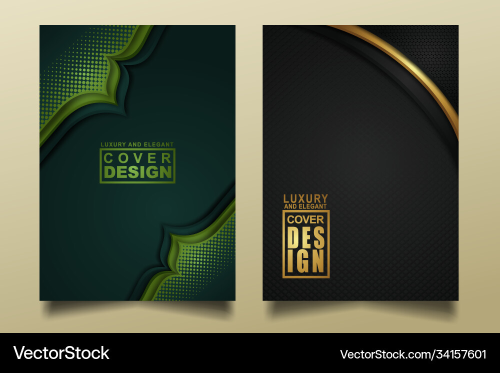 Set cover design template with luxury and elegant Vector Image