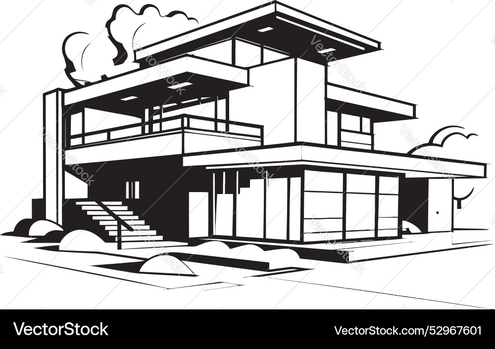 Solid homestead symbol thick house outline Vector Image